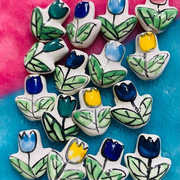 Glass Flower Stems-beautiful Lampwork Flowers 7 - Etsy