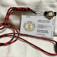 Custom Paracord ID Lanyard, Double Safety Breakaway Clasps, Snake Knot ...