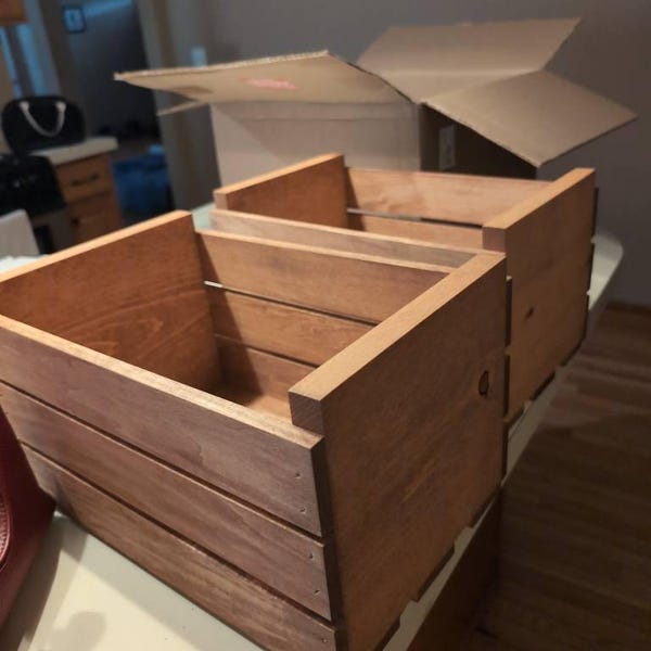 Handmade Wooden Nesting Crates – Rustic Farmhouse Storage Set - Etsy