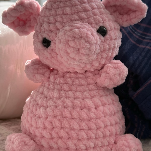 Crochet PATTERN: Pepe the Couch Pig - Weighted Amigurumi (english ...