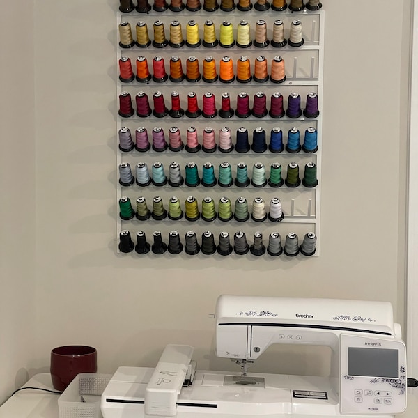 Sewing Thread Rack - Holds 42 Large Isacord Style Spools 5000M - Thread ...