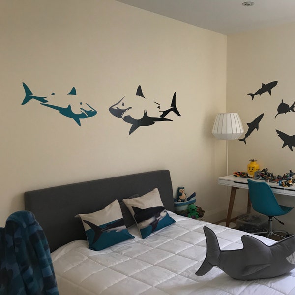 Shark, Shark Decal, Shark Sticker, Shark Wall Decal, Great White Shark ...