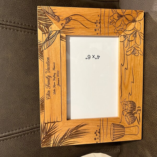 Jamaican Moments Inspired Personalized Picture Frame With Your Choice ...