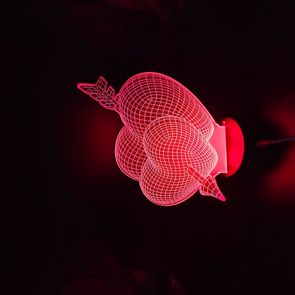 3D Illusion Acrylic Lamp Vector 50+ Bundle ,3D Night Lamp Vector File for Cnc and Laser ...