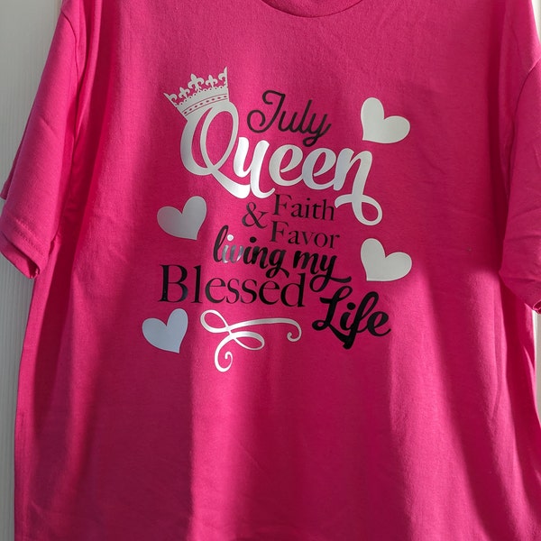 July Queen Svg, July Birthday Queen SVG, July Birthday SVG, Faith and ...