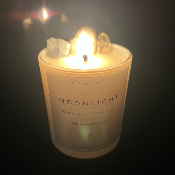 Moonlight Candle| Crystal Candle| Hand Poured Soy Candle| Scented ...