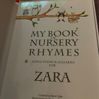 Personalised Nursery Rhyme & Poems Keepsake Book for Newborns and ...