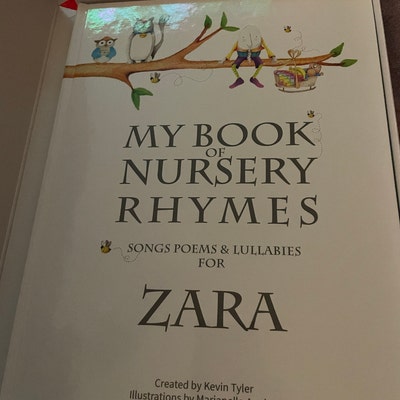Personalised Nursery Rhyme & Poems Keepsake Book for Newborns and ...