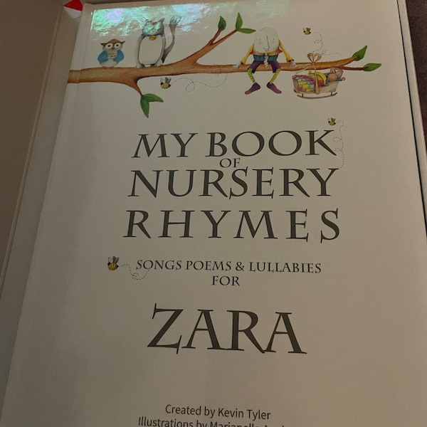 Personalised Nursery Rhyme & Poems Keepsake Book for Newborns and ...