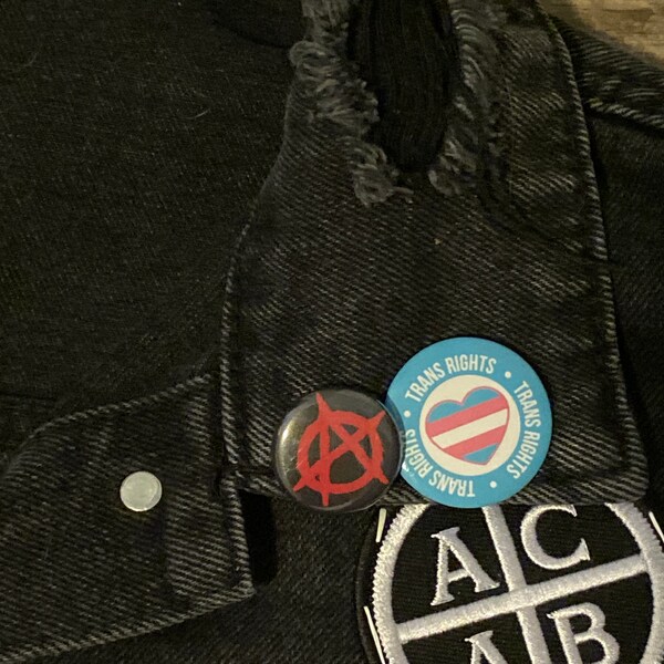 ANARCHY 1 Metal Punk Rock Button - Etsy