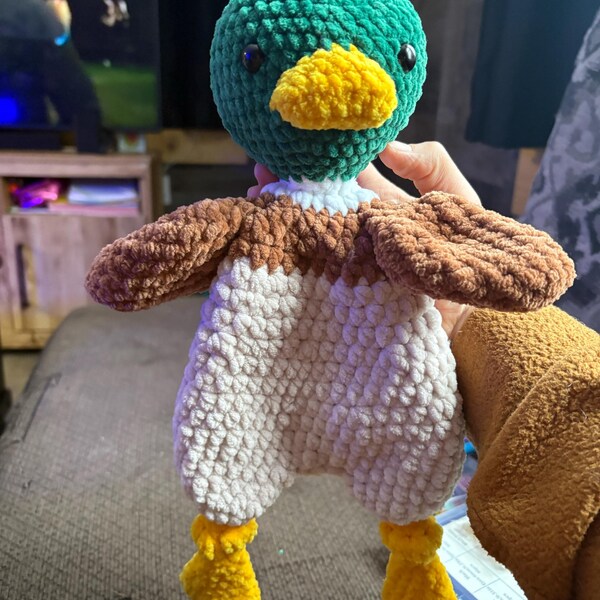 No-sew Miles Mallard Duck Snuggler Crochet PATTERN || Duck Amigurumi ...