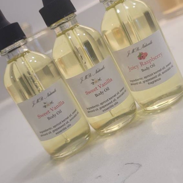 Strawberry & Champagne Body Oil Luxury Body Oil Valentines Gifts ...