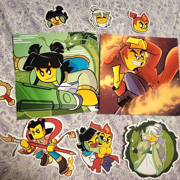 Ne Zha and Chang'e Matted Stickers - Etsy