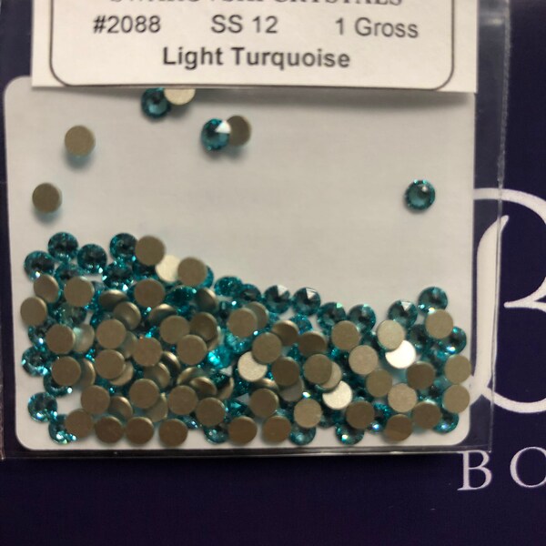 144 Pcs Swarovski Rhinestones 2088 SS12 Plain Colors CHOOSE YOUR COLOR ...