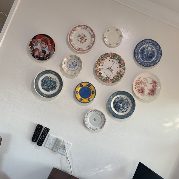 Upcycled Pioneer Woman Kitchen Plate Clock, GORGEOUS GARDEN ,stoneware ...
