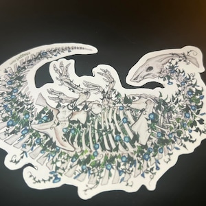 Prehistoric Bones Sticker Pack mosasaurus, Plesiosaurus, Swordfish Set ...