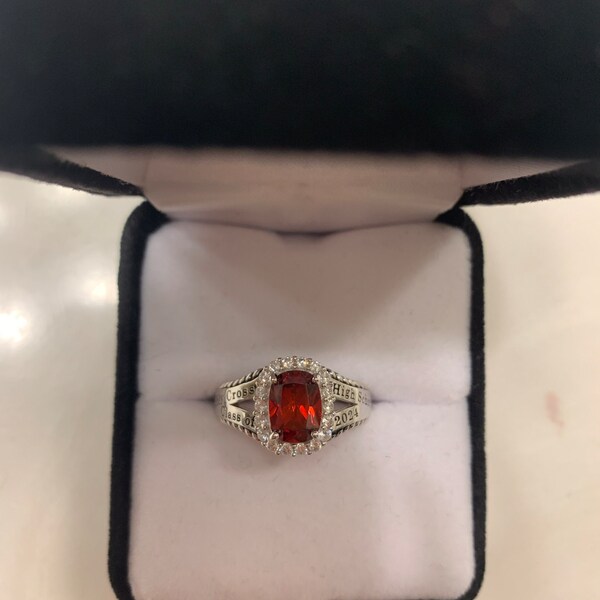 Customized Sterling Silver Womens High School Class Ring Style ...