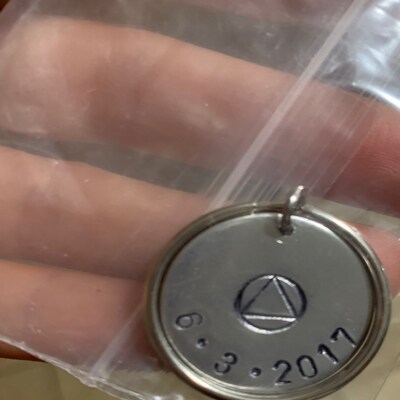 Sobriety Gift. Sobriety Anniversary. Sobriety Key Chain. Sobriety Date ...