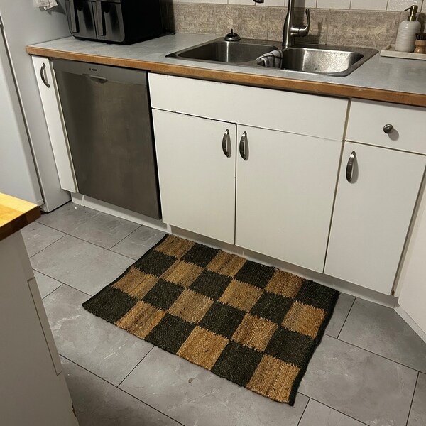 Natural Jute Doormat, Half Moon Doormat, Semi Circle Area Rug, Half ...