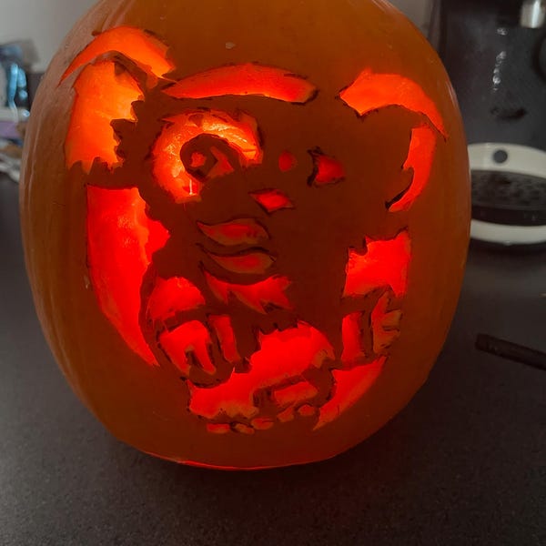 PUMPKIN CARVING TEMPLATE Stencil Instant Digital Download Print at Home ...