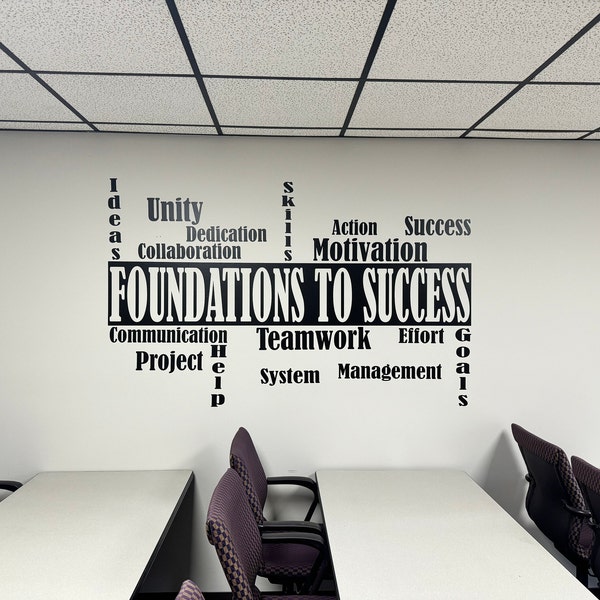 Large Custom Business Name Wall Decal, Office Wall Art Decor ...