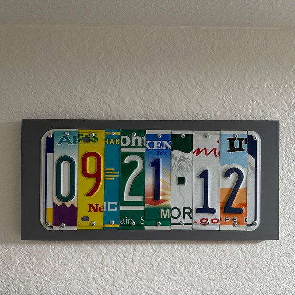 Custom License Plate Signs, Personalized Gift Anniversary, Custom Gift ...