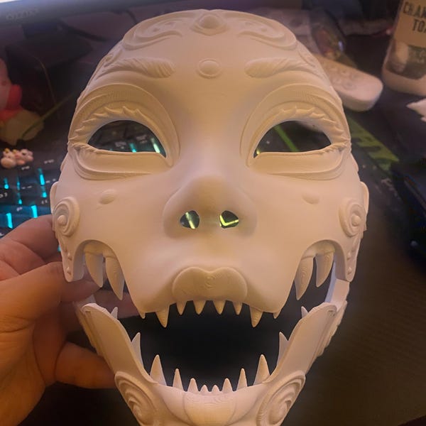 3D Printed Nightmare Geisha Mask - 4 Options - Etsy