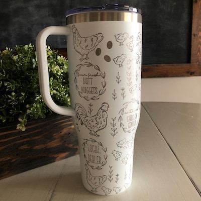 Hand Drawn Chicken Design Full 40 Oz Cup Wrap Rooster Chicks Digital ...