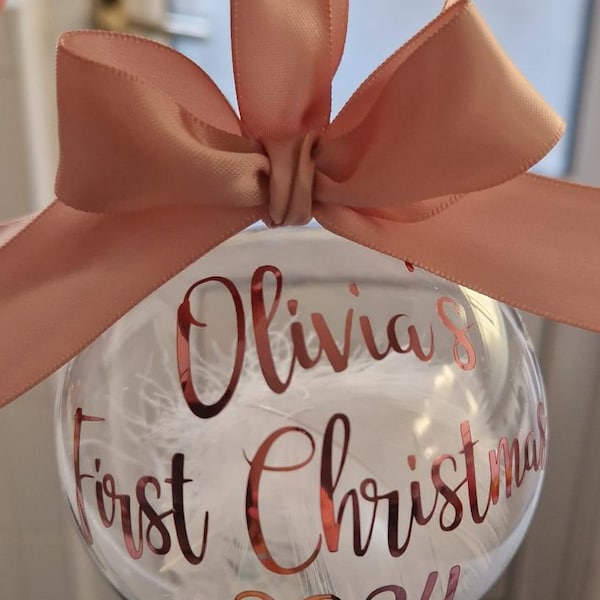 Memorial Bauble, Personalised Christmas Memory Bauble, Remembrance ...