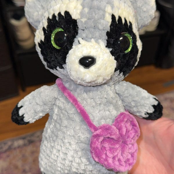 Crochet Pattern - Chocho the Raccoon, Cute, Soft Toy, Handmade ...