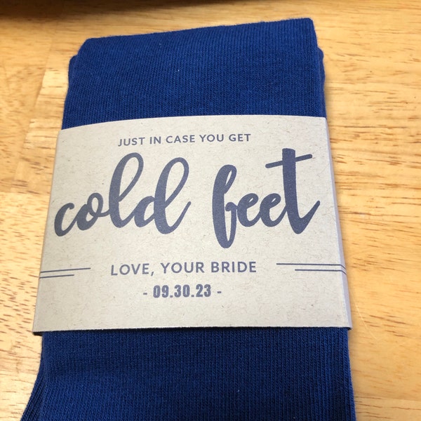 Groom Socks Gift From Bride on Wedding Day, No Cold Feet Socks With ...