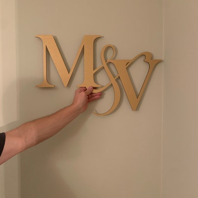 Wedding Initials Sign Wedding Wood Monogram Wood Cut Out Large Custom ...