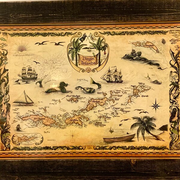 Nautical Chart of U.S. and British Virgin Islands. Anegada to St Croix ...