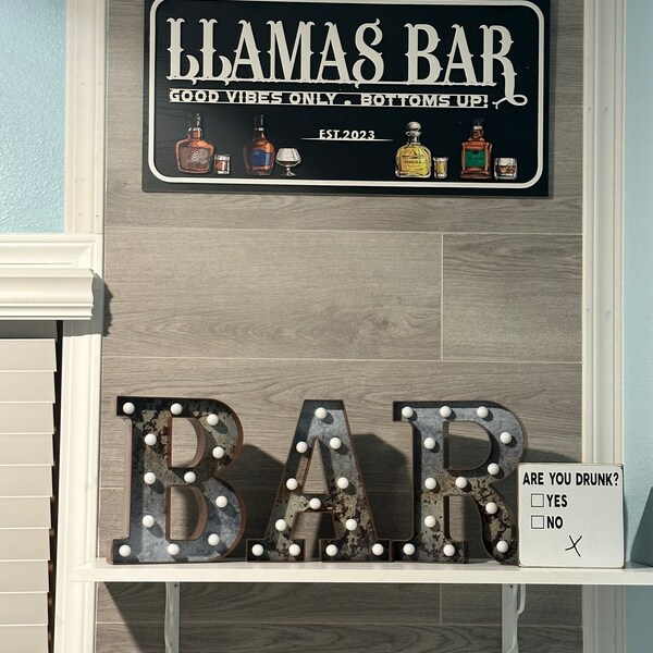 Personalized Wooden Bar Sign, Custom Wood Sign, Personalized Wood Sign ...