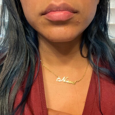 Custom Name Necklace Sam Nameplate Necklace Personalized - Etsy