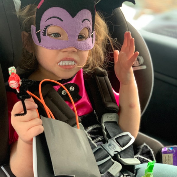Vampire Girl Felt Embroidered Mask - Dress-up Mask for Kid & Adult ...