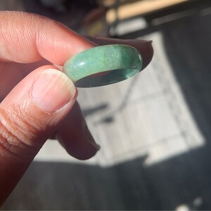 59.5mm Jade Bangle Grade A Jadeite Uniform Translucent Light Green ...