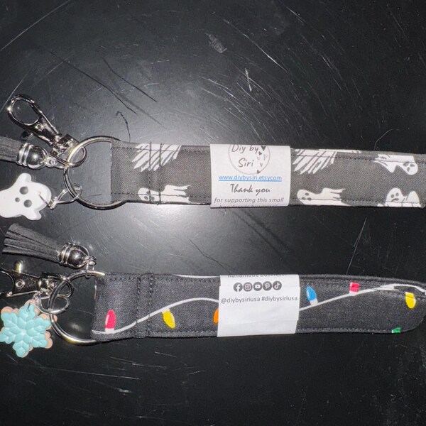 Halloween Wristlet Keychain Tassels Lobster Claw Clipper Spooky ...