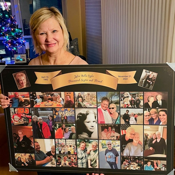 Memorial Collage, Memory Board for Funeral, Funeral Memory Board ...