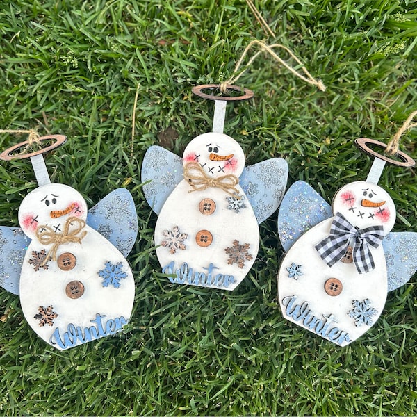 Winter Snow Angel Christmas Ornament SVG File | Laser Cut File ...