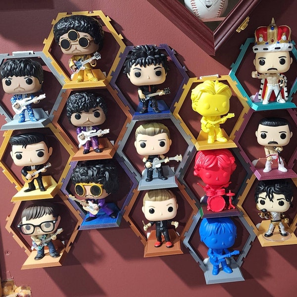 Funko Pop! and Collectable Figure Shelf Shadowbox Hex Interlocking Tile ...