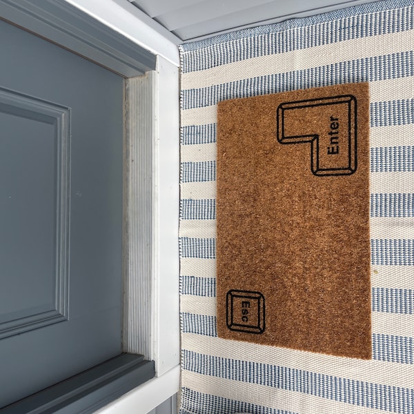 Enter Escape Doormat Keyboard Doormat Nerdy Gift Welcome Mat Cool ...