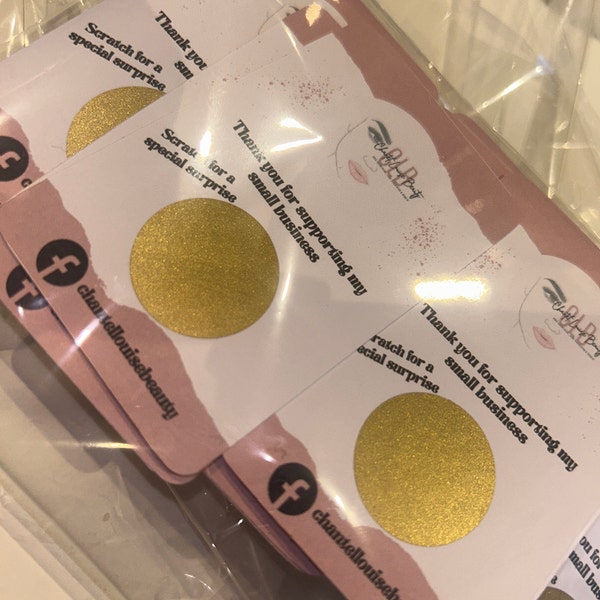 Personalised Business Logo Scratch Cards: Customer Loyalty, Thank You ...