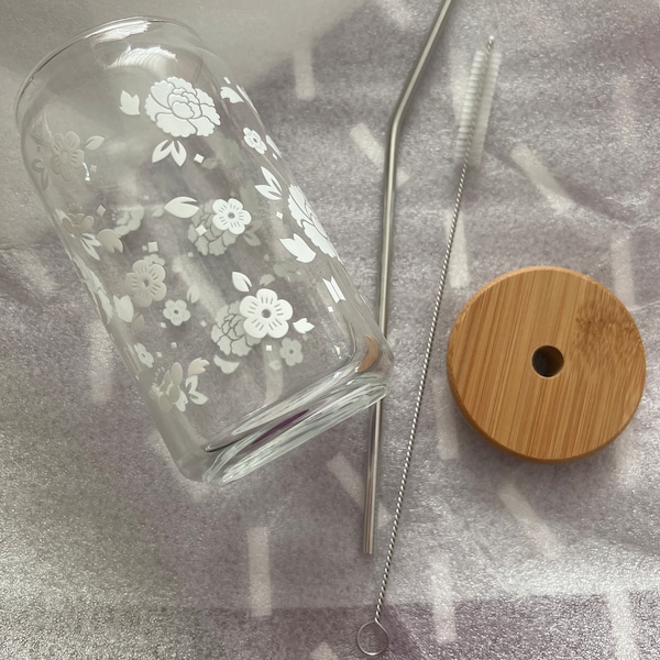 Suga | Agust D Lotus Flower Can Glass With UV Printed Design | 16 Oz ...