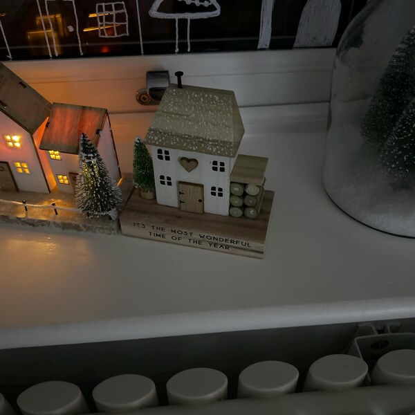 Grey Ceramic House With LED T Light - 12cm - Etsy