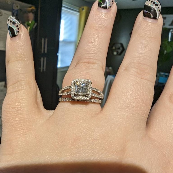 Oval Cut Diamond Wedding Halfway Eternity Band 3 Carat 14K 18k White ...