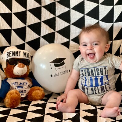 Doc Band Baby Helmet Bear Graduation Shirt, Cranial Band Decal ...
