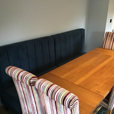 Deep Buttoned Kitchen Dining Booth Bench Seating in Real Italian ...