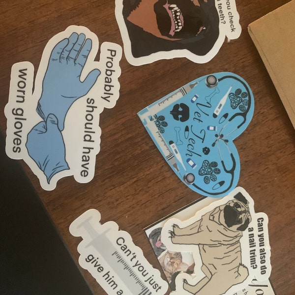 Veterinary Receptionist Sticker Pack, Vet Stickers, Vet Med Stickers ...