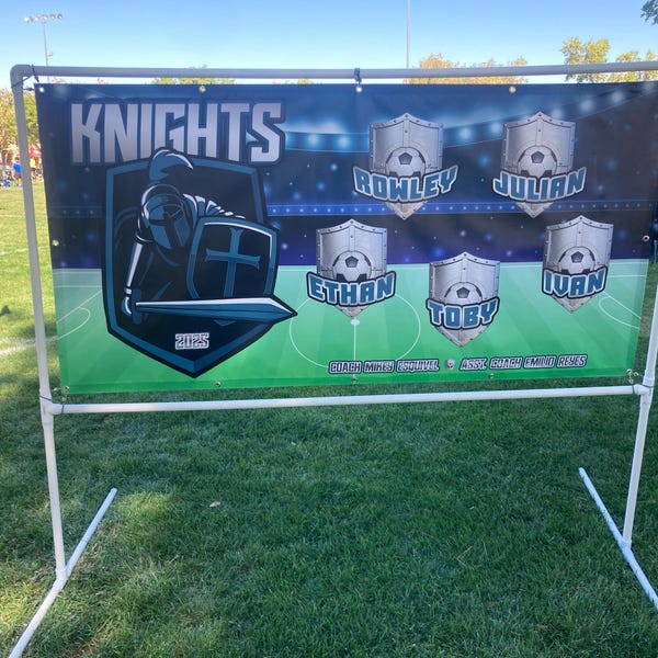 Soccer Team Banner - Completely Customizable - Includes Design & Print ...